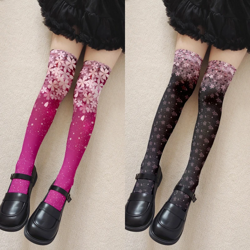 Japanese-Cherry-Pattern-Stockings-Female-Harajuku-Fashion-Sexy-Flowers ...
