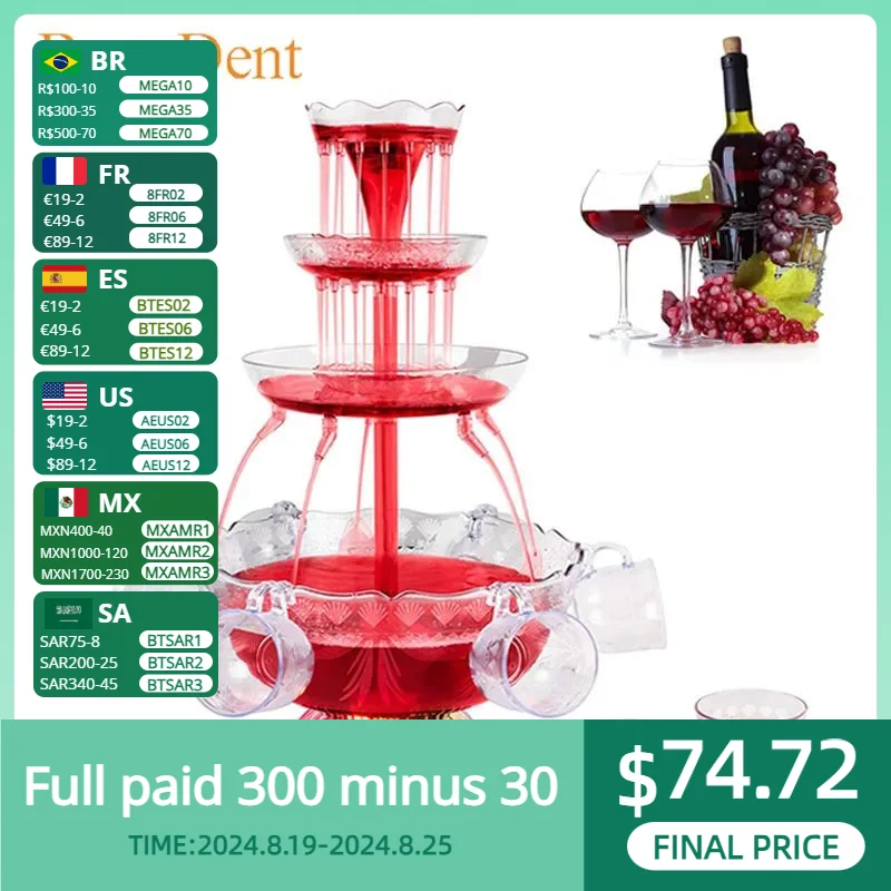 3-Tier-Electric-Wine-Champagne-Fountain-Wine-Display-Fountain-Drinking ...