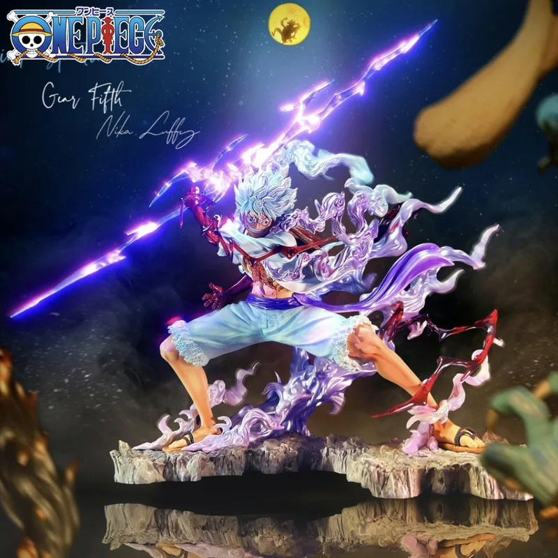 28cm-Anime-One-Piece-Nika-Luffy-Figure-GK-Gear-Fifth-The-island-of ...