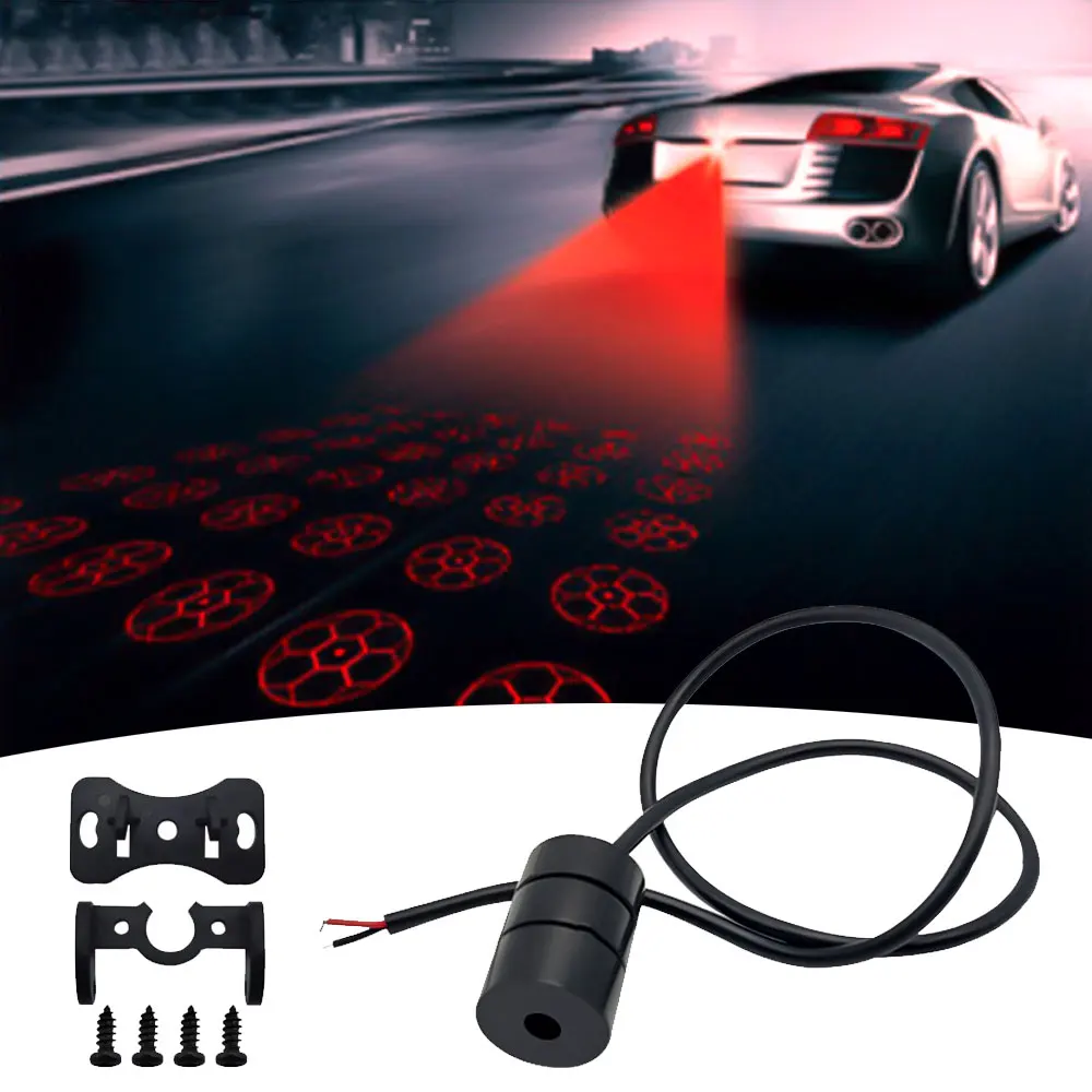 Anti Collision Rear-end Car & Motorcycles Laser Tail Fog Light Auto ...