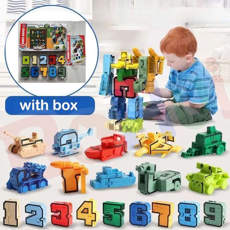 Creative-DIY-Assemble-Number-Robots-Transformation-Blocks-Action-Figure ...