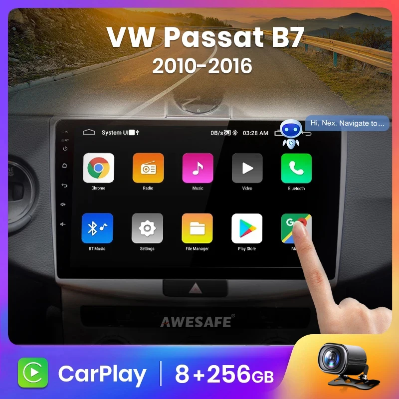 AWESAFE reproductor Multimedia con Android y para VW, autorradio 1 din ...