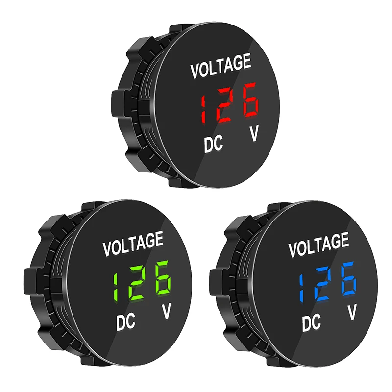 DC 12V-24V Digital Panel Voltmeter Led Display Electric Voltage Meter ...