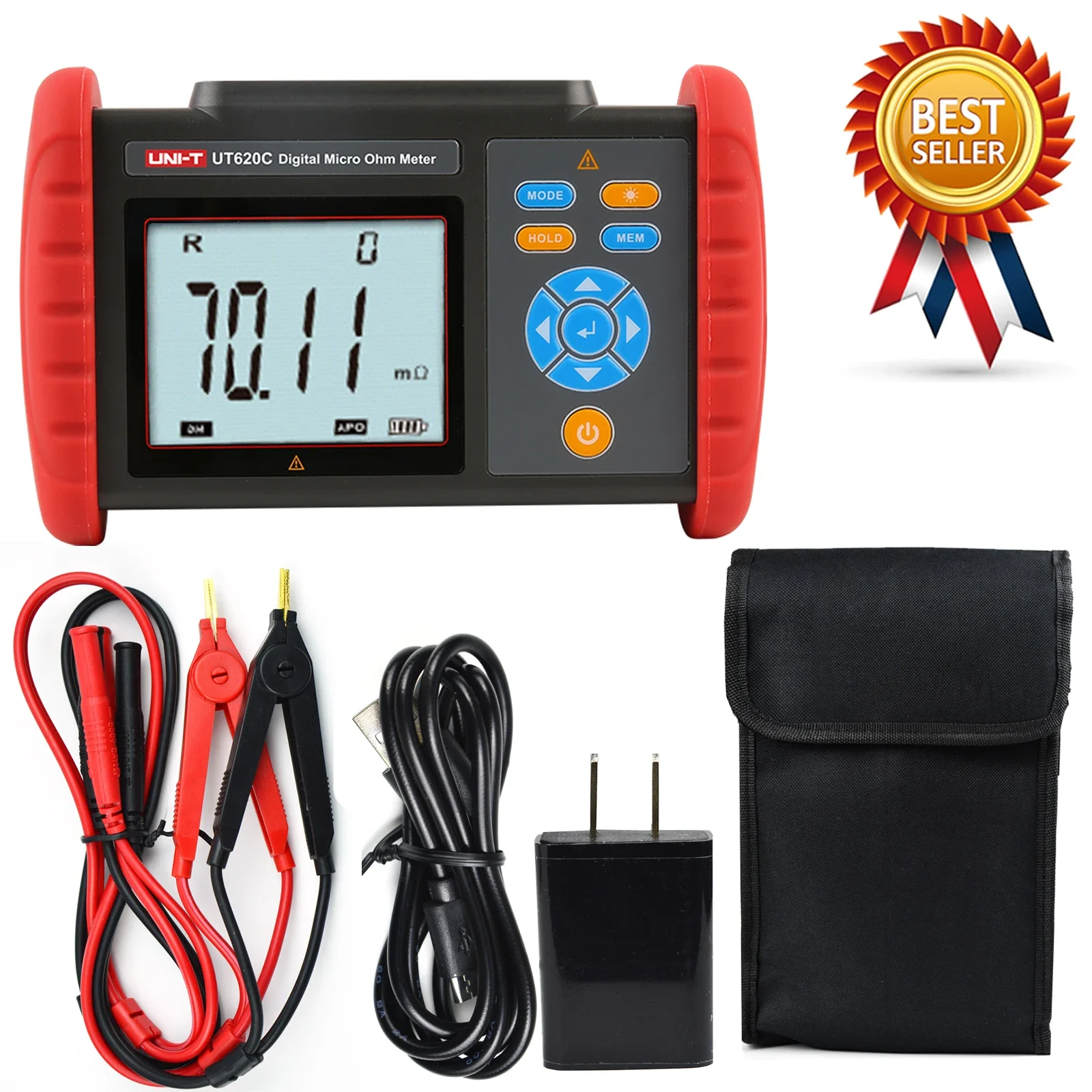 UNI-T-Digital-Meter-UT620C-DC-Resistansi-Rendah-Milliohm-Meter-DC ...