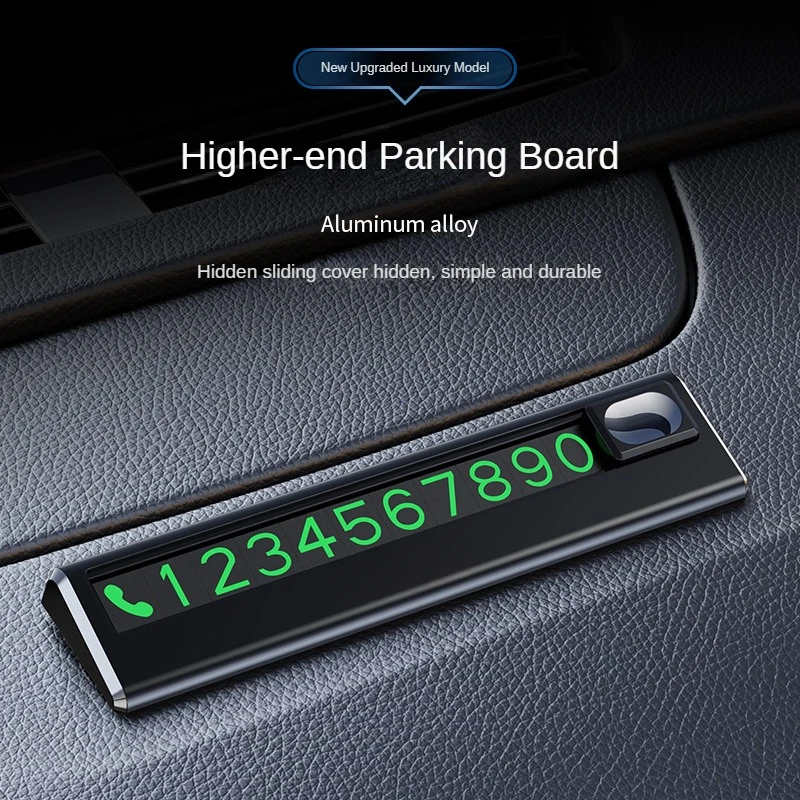 Car-Temporary-Parking-Card-Automobile-Digital-Luminous-Phone-Number ...