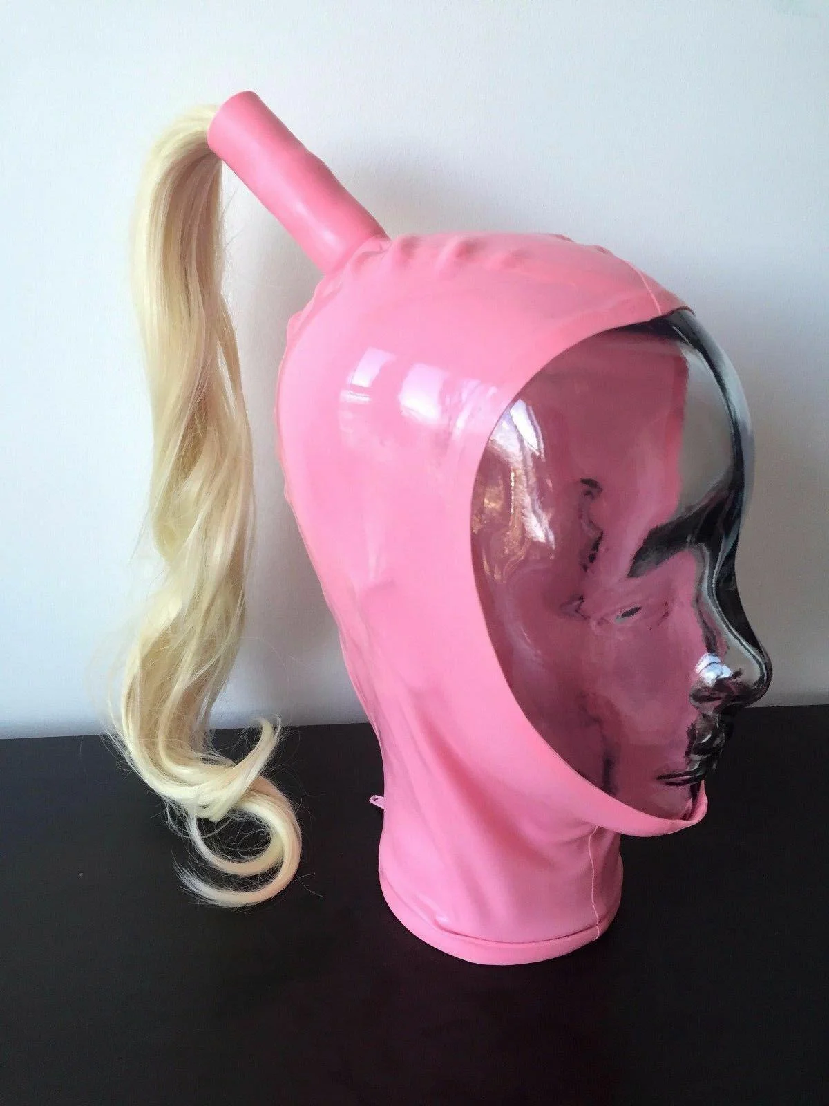 Natural-Latex-Rubber-Pink-Mask-Hood-Halloween-Uniform-Masquerade ...