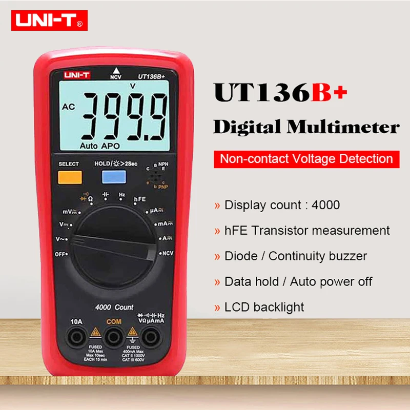 UNI T UT136B+ high precision digital multimeter AC / DC voltage and current ohmic diode ...