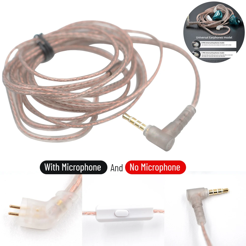 KZ Earphones Cord 8 Strands Gold Silver And Copper Cube Mixed Upgrade ...