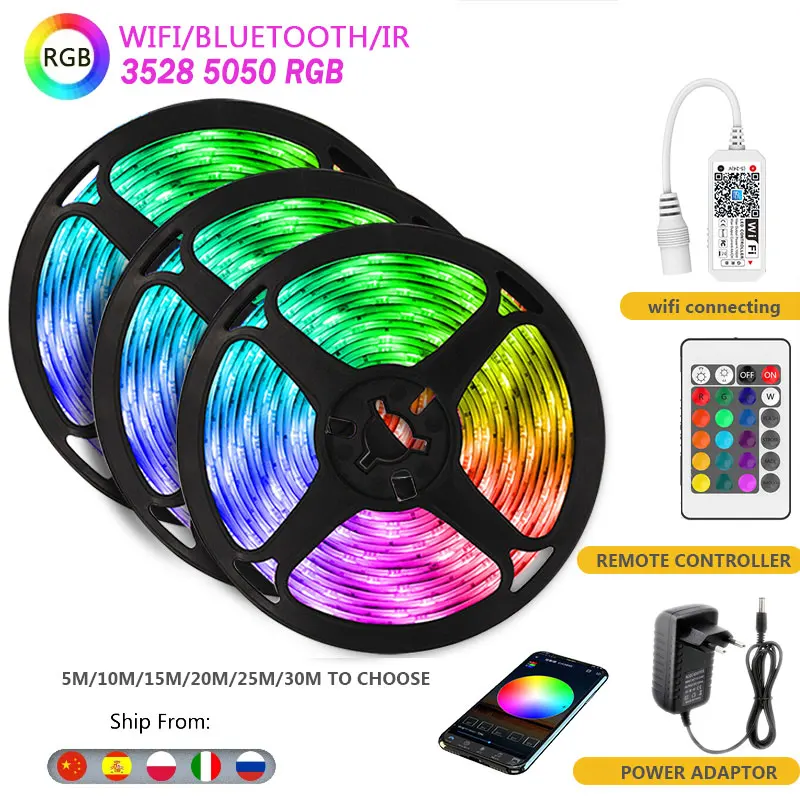 10M Rgb Led Strip 12V Smart Luce Led Tv Backlight Tape Ribbon 5050 ...