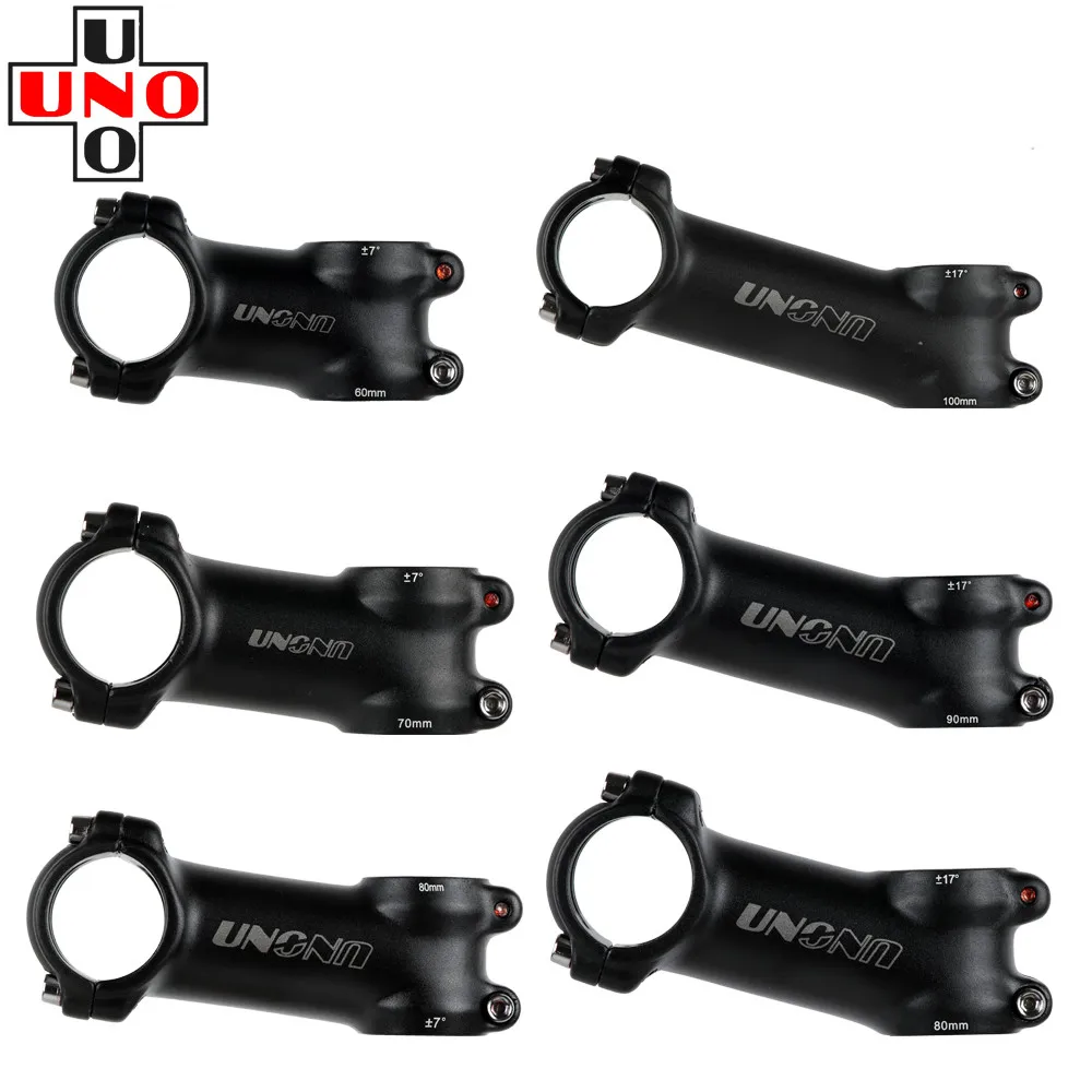 UNO MTB 로드 자전거 스템, 산악 자전거 파워 부품, 7 도, 17 도, 31.8mm, 60mm, 70mm, 80mm ...