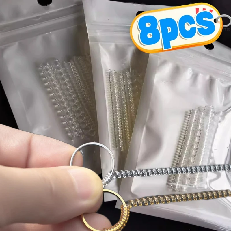 8pcs/Set Ring Size Reducer Tools Spiral Spring Based Rings Adjust ...