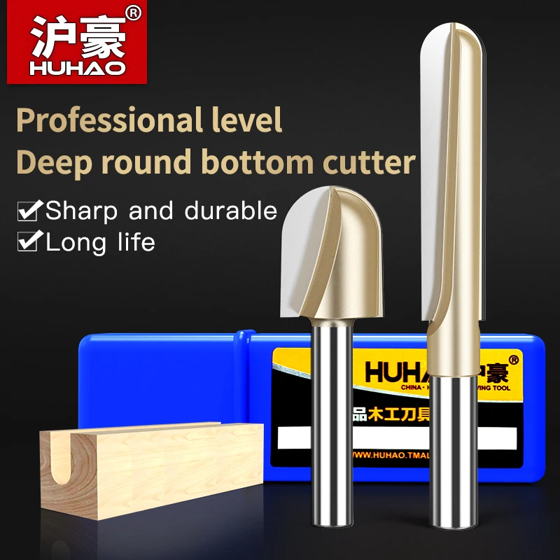 HUHAO Round nose router bits12.7mm Shank CNC Woodworking Tools Tungsten ...