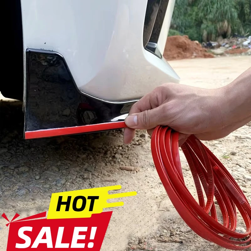 1PC 3M Car Bumper Red Decoration Strip Car Door and Window Protection ...