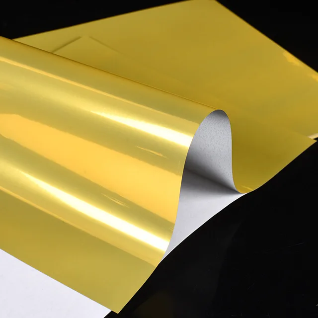 Gold Stickers 20 Sheets Letter Size Printable Glossy Vinyl Sticker ...