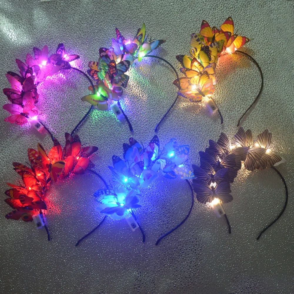 1pcs-Light-Up-Glow-Flash-Butterfly-Hat-Headband-Crown-Tea-Party-Costume ...
