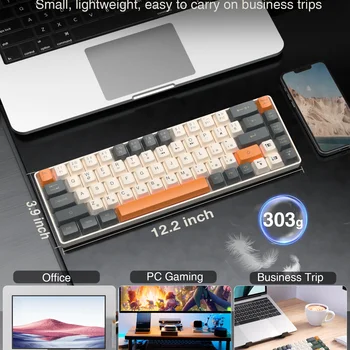 SOLAKAKA SK968 Wired Keyboard Cool RGB Backlit Ergonomic Design ...