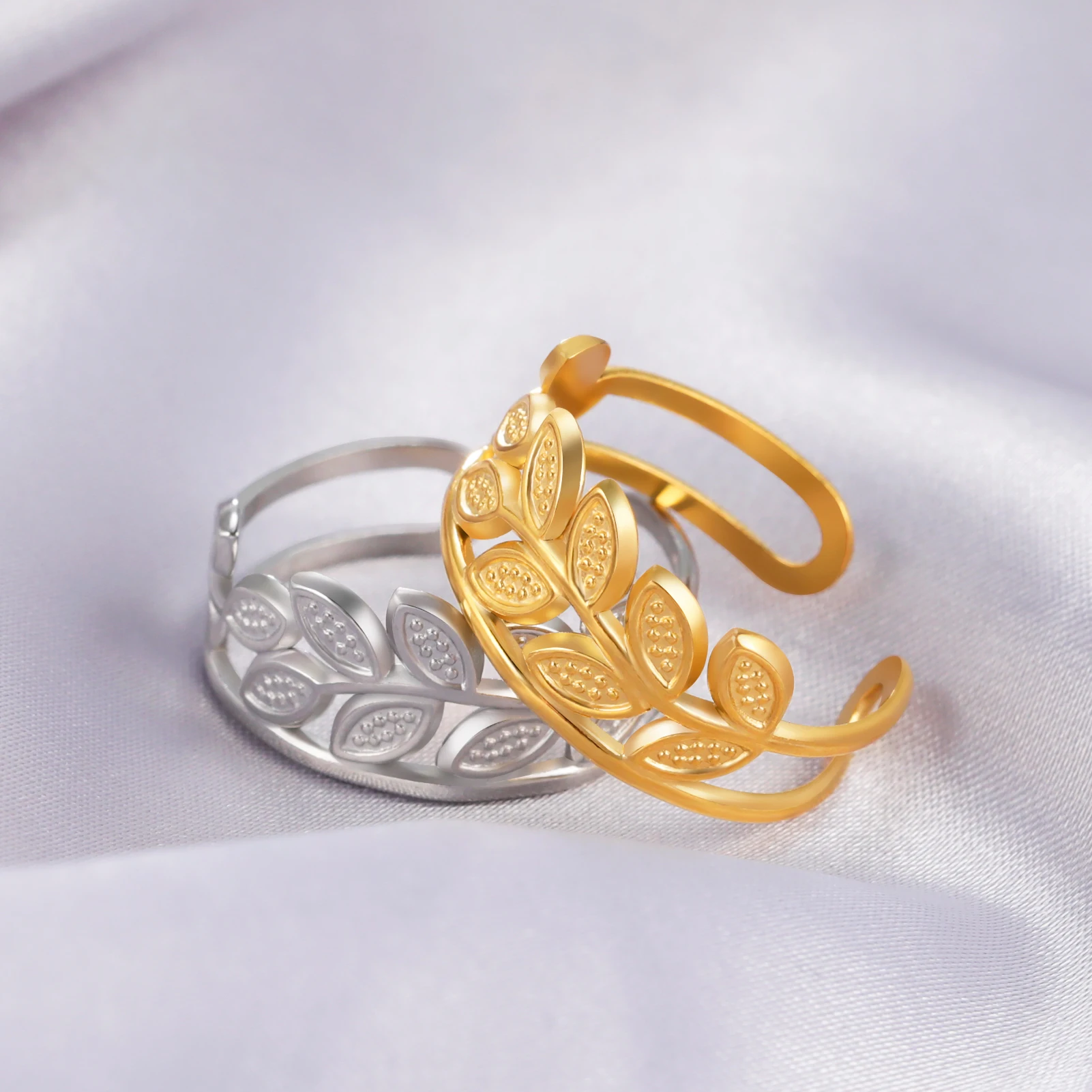 Stainless Steel Rings Olive Tree | Stainless Steel Jewelry - Stainless ...