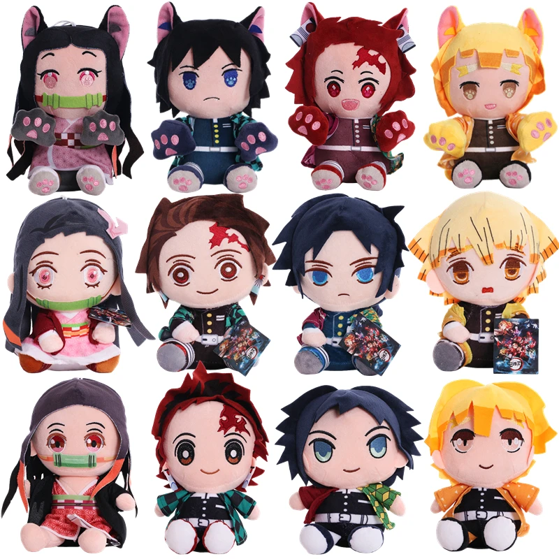 Figuras de dibujos animados de Demon Slayer, juguetes de peluche de ...