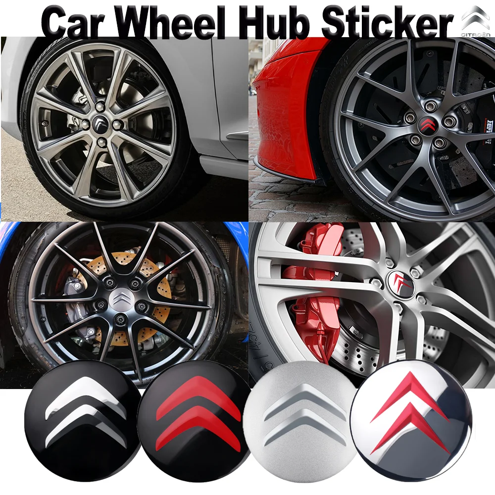 4pcs 56mm Aluminium Emblem Car Wheel Hub Stickers Decoration ...