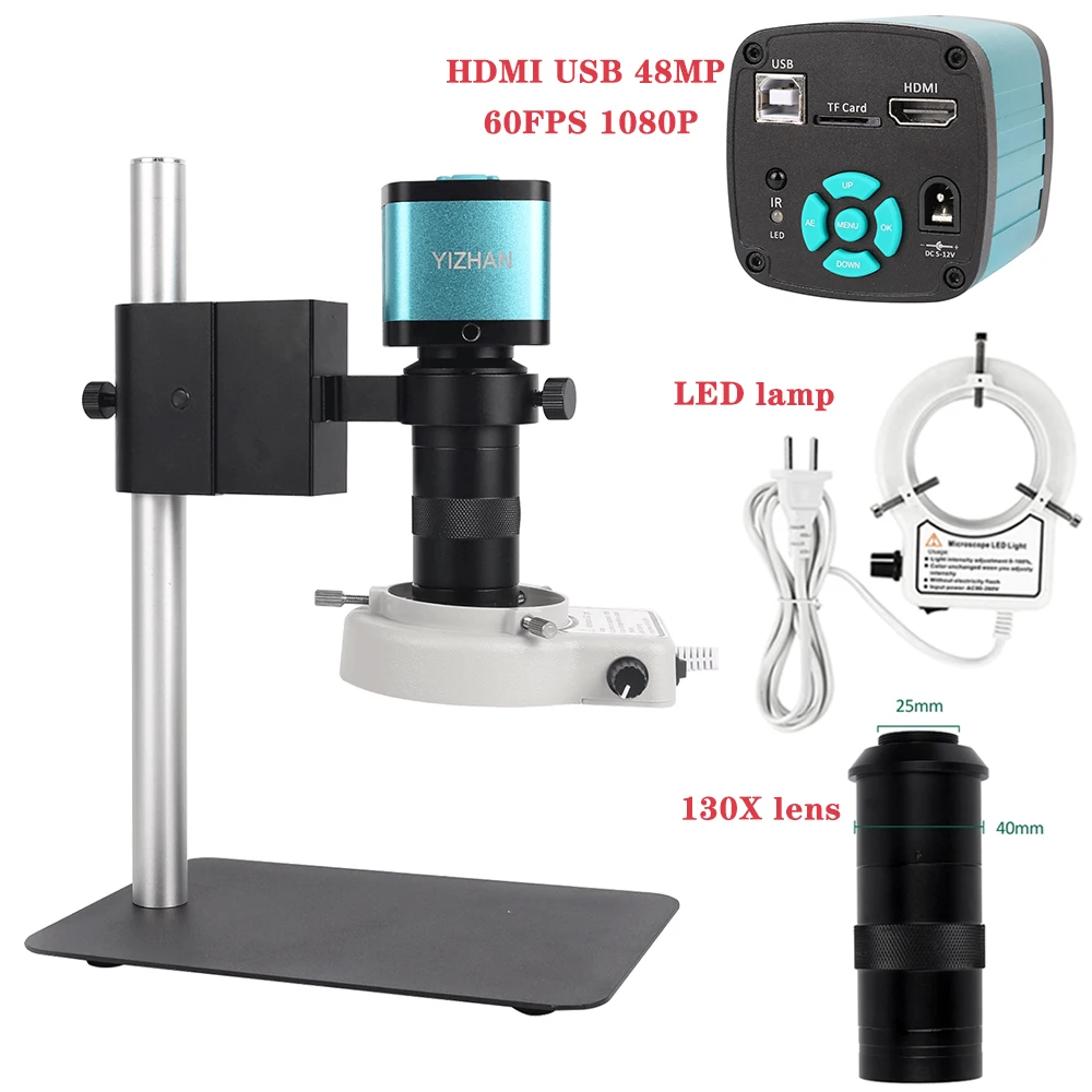 48MP-13MP-Digital-Microscope-For-Electronics-VGA-USB-HDMI-HD-Camera ...