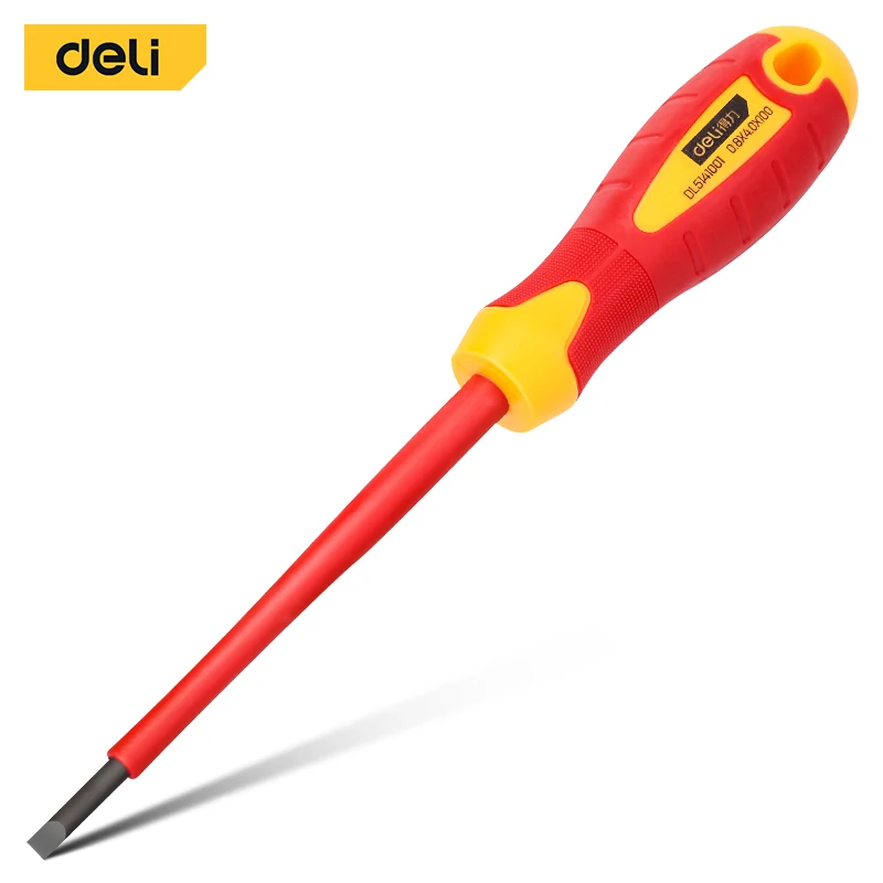 Deli Insulated Screwdriver CRV 1000V Slotted Screwdriver Repair Tool ...
