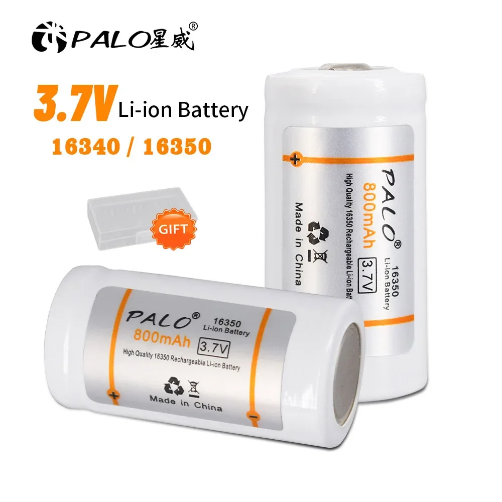 PALO-16340-16350-rechargeable-battery-3-7v-800mAh-16340-Li-ion ...
