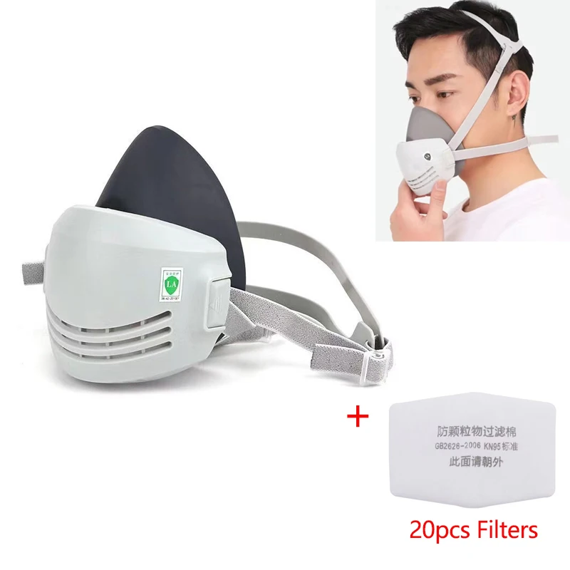 Protective-Mask-With-Replaceable-Filters-Dust-Mask-Respirator-Suitable ...