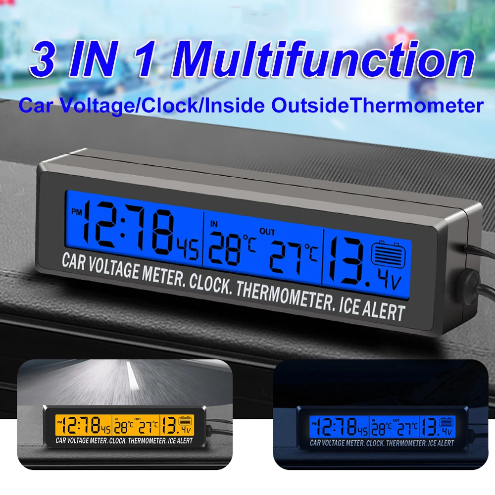 Car-Digital-Clock-Inside-Outside-Car-Temperature-Thermometer-Battery ...