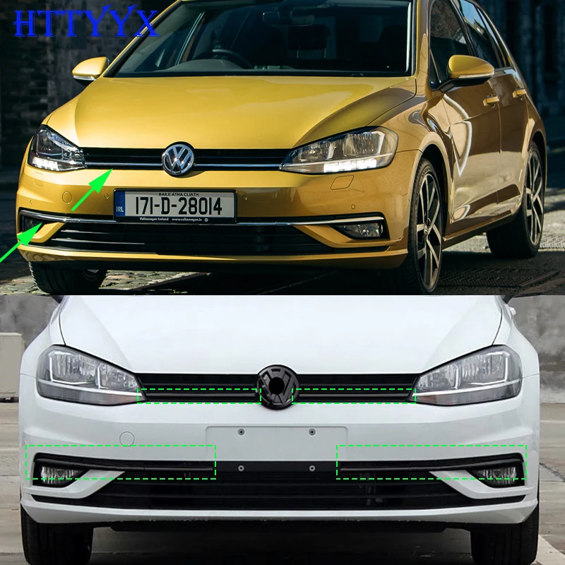 6Pcs-For-VW-GOLF-MK7-5-TSI-TDI-2018-2019-2020-Body-Kits-Car-Front ...