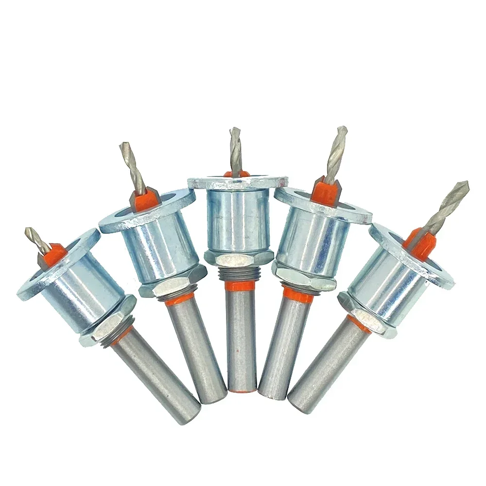 5PC-8-10mm-HSS-CounterSink-Drill-Bit-Set-with-Adjustable-Locator-Router ...