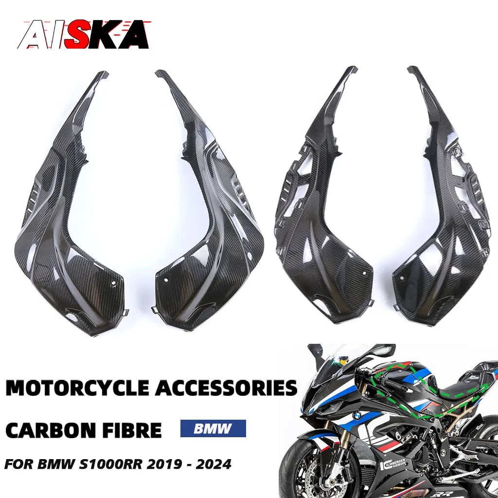 Real-Carbon-Fiber-Motorcycle-Tank-Side-Panels-Fairing-Covers-For-BMW ...
