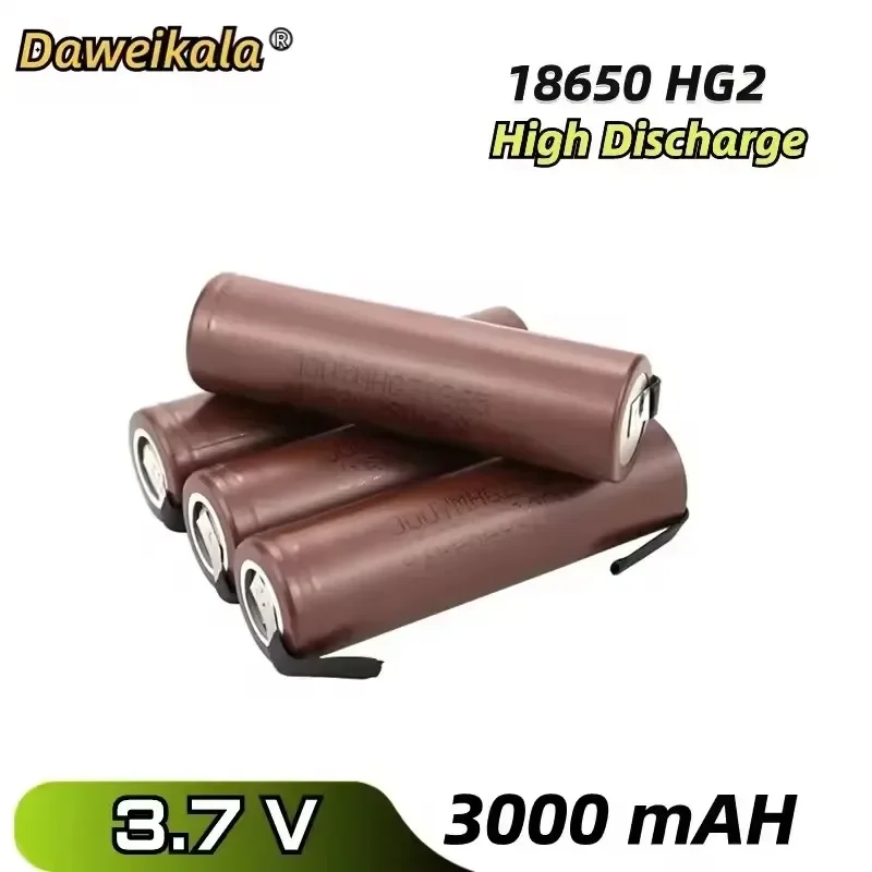 For LG Original HG2 3000mAh battery 3.6v 18650 battery with strips ...