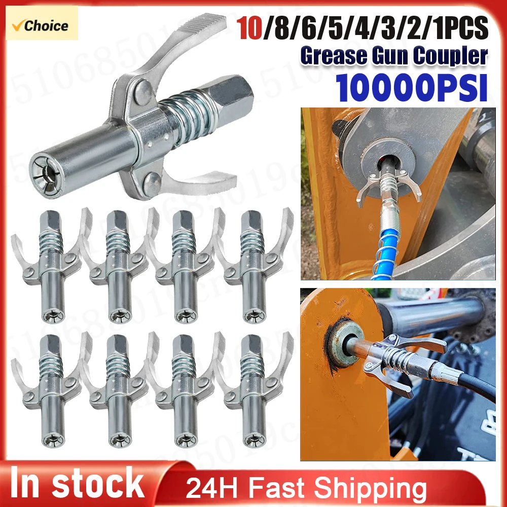 Grease-Gun-Coupler-10000PSI-NPTI-8-Oil-Pump-Quick-Release-Grease-Tip ...