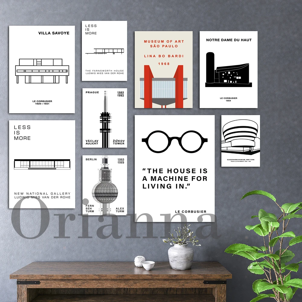 Mimari-Poster-Bauhaus-Poster-Ludwig-Mies-Van-Der-Rohe-Poster-Vila ...