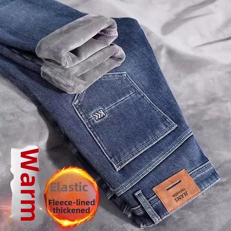 Pantalones-vaqueros-forrados-de-lana-para-hombre-ropa-de-abrigo-de ...