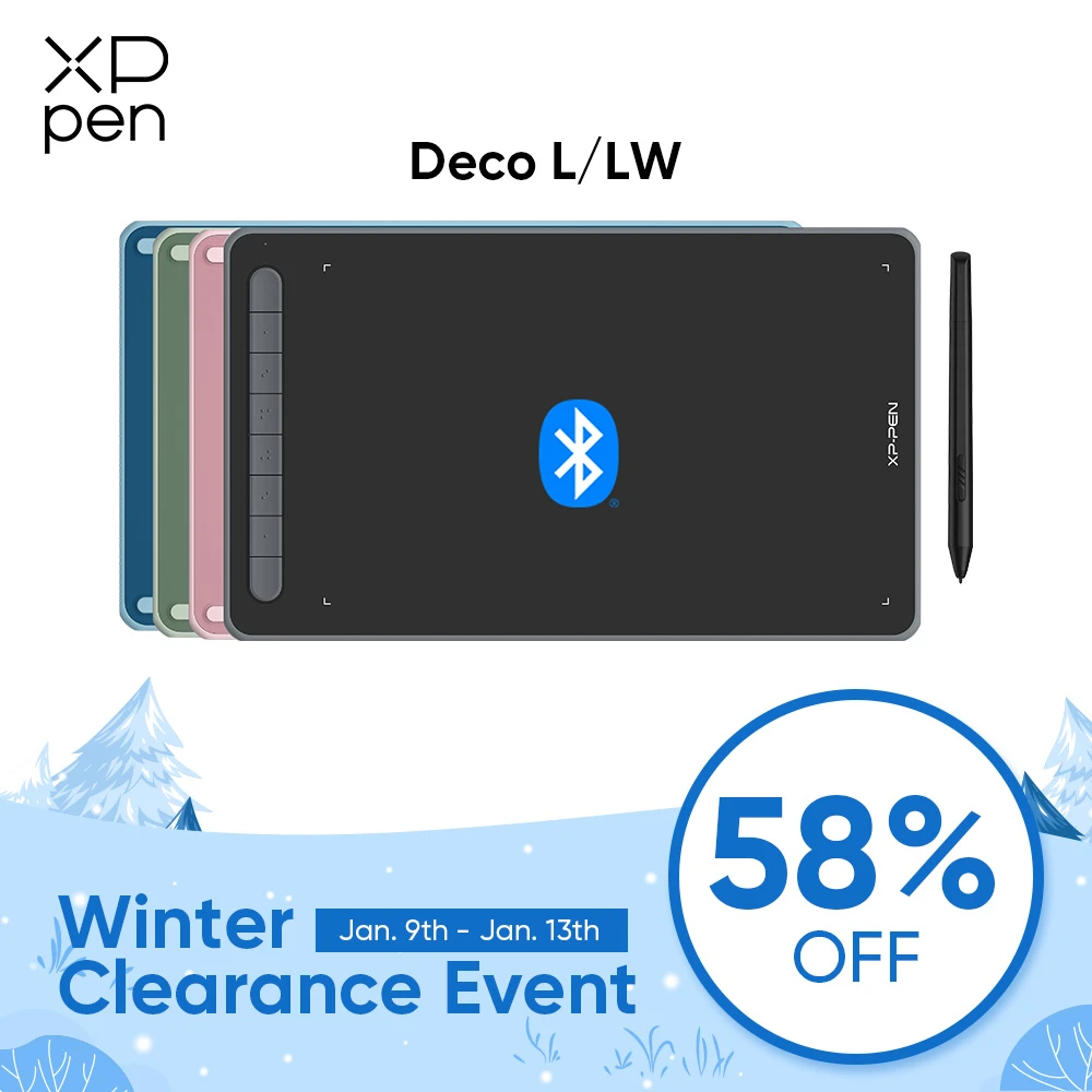 Xppen Deco L/ Lw Graphic Digital Tablet Drawing Pen Tablet Wireless ...