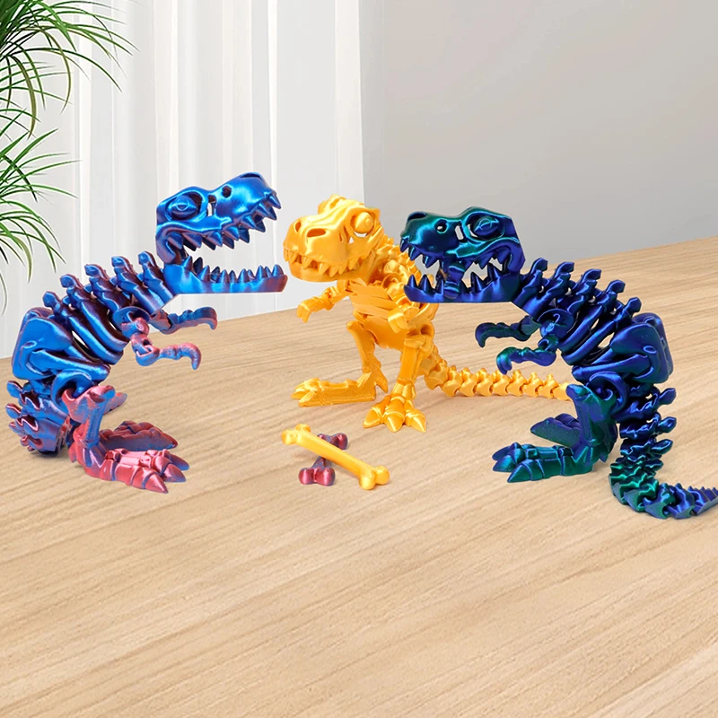 3D-Printed-Dinosaur-Tyrannosaurus-Rex-Dragon-Figures-Toys-Multi-Jointed ...