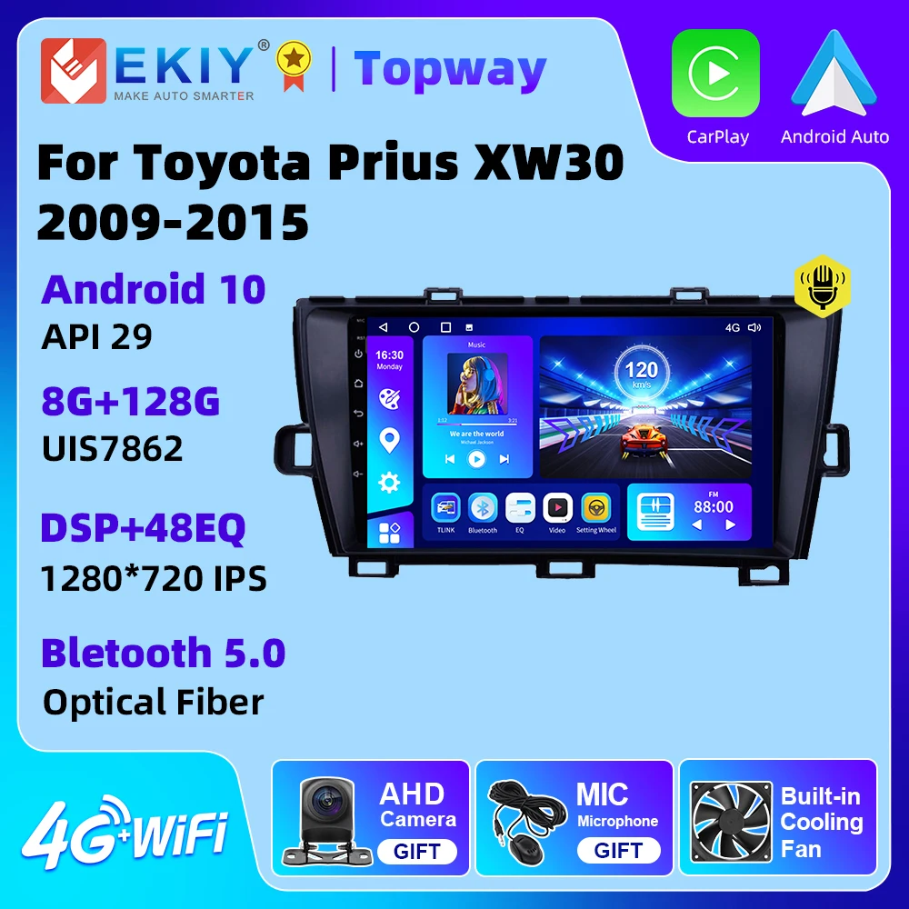EKIY-For-Toyota-Prius-XW30-Car-Radio-2009-2015-Android-10-Auto-Carplay ...