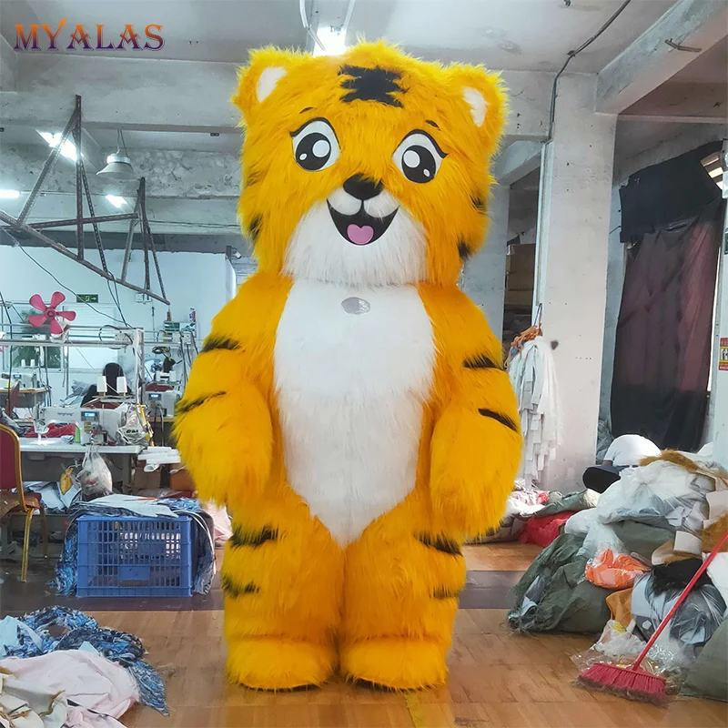 Friendly Tiger Mascot Costume