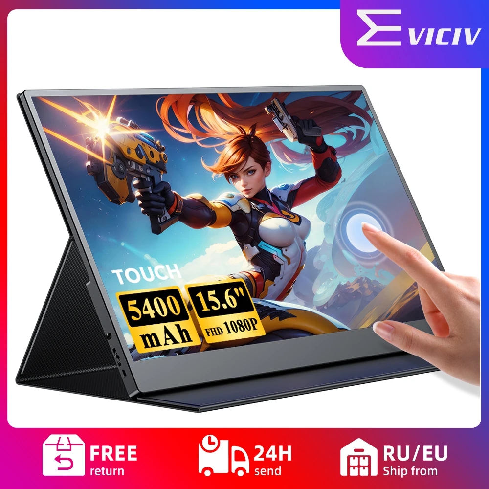 EVICIV-Monitor-de-computador-port-til-de-15-6-polegadas-Tela-sens-vel ...