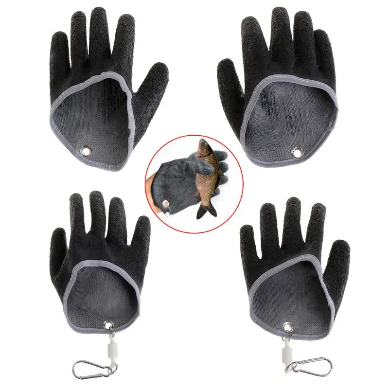 Non-Slip-Latex-Fishing-Gloves-With-Magnet-Release-Fisherman-Protect ...