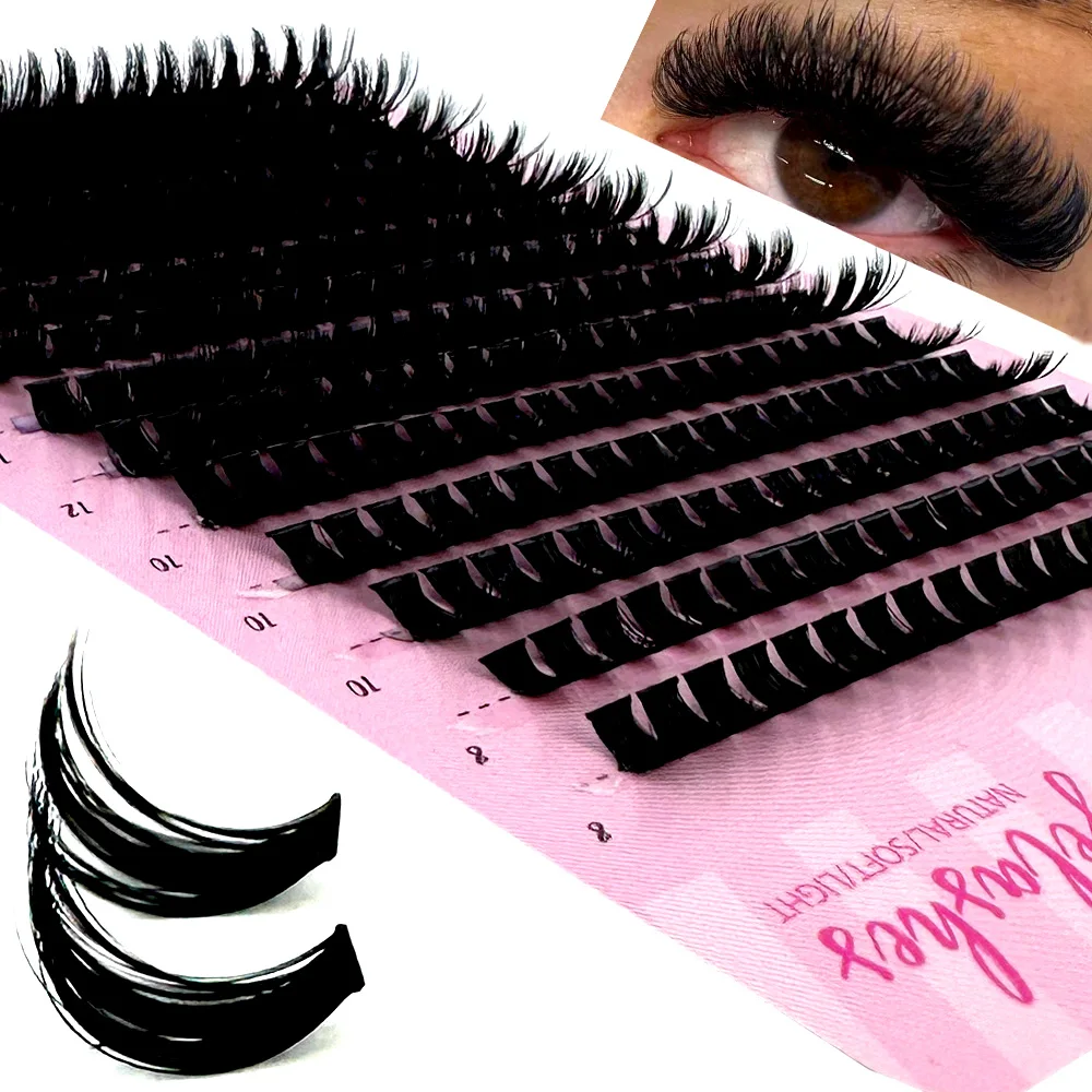 Hot-Melt-Individual-Lashes-60-166-266pcs-Large-Tray-10P-50p-60p-80P-D ...