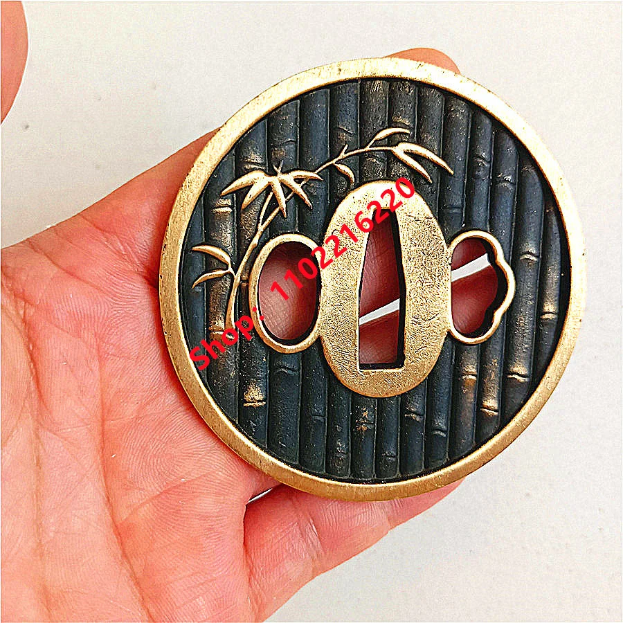 Very-ExquisiteCopper-Brass-Tsuba-Handguard-Guard-For-Japanese-Real ...