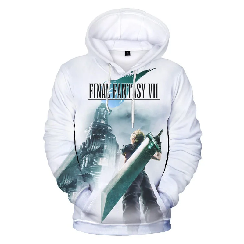 Anime Final Fantasy VII 3D Print Cosplay Hoodie - AllCosplay.com