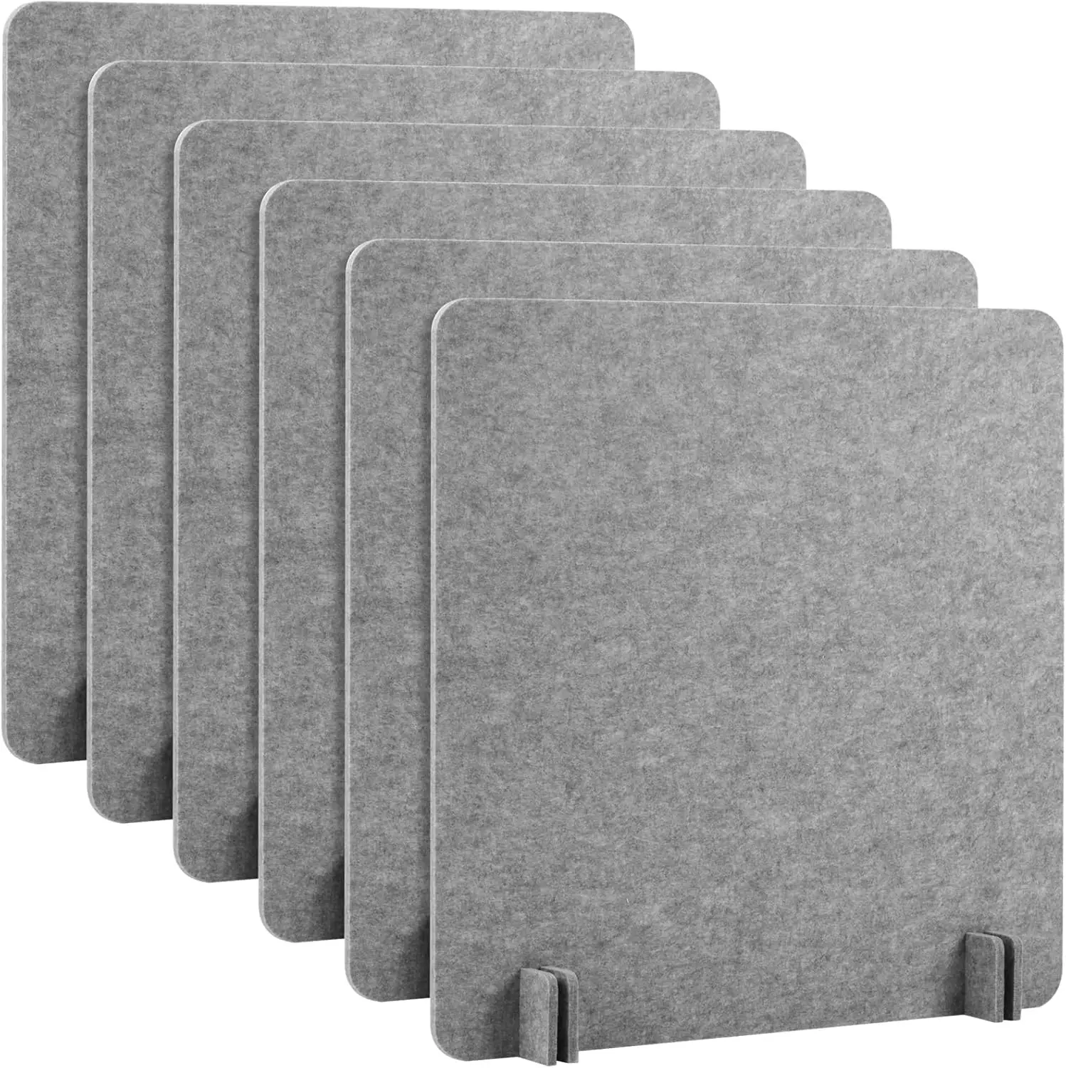 6-Pack Acoustic Desk Divider, 24x24" Freestanding Privacy Panel for ...
