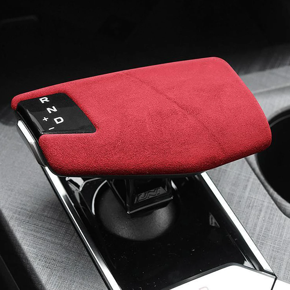 For-Changan-UNIV-UNI-V-2023-2024-Accessories-Suede-Black-Red-Car-Gear ...