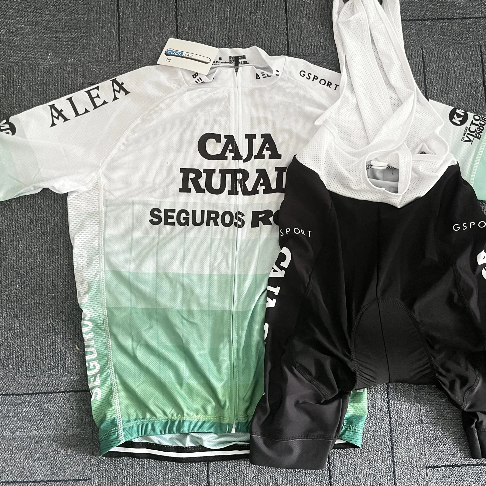 2023-High-Quality-Laser-Cut-Sleeves-Team-CAJA-RURAL-Cycling-Jersey-Set ...