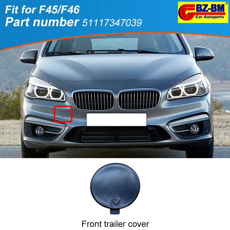Car front Rear bumper Trailer Tow Eye Hook Cap Cover for BMW 2014 225I ...