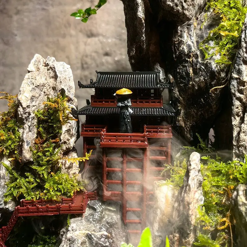 3D Printing Chinese Style Ancient Architecture Two-story Stilted ...