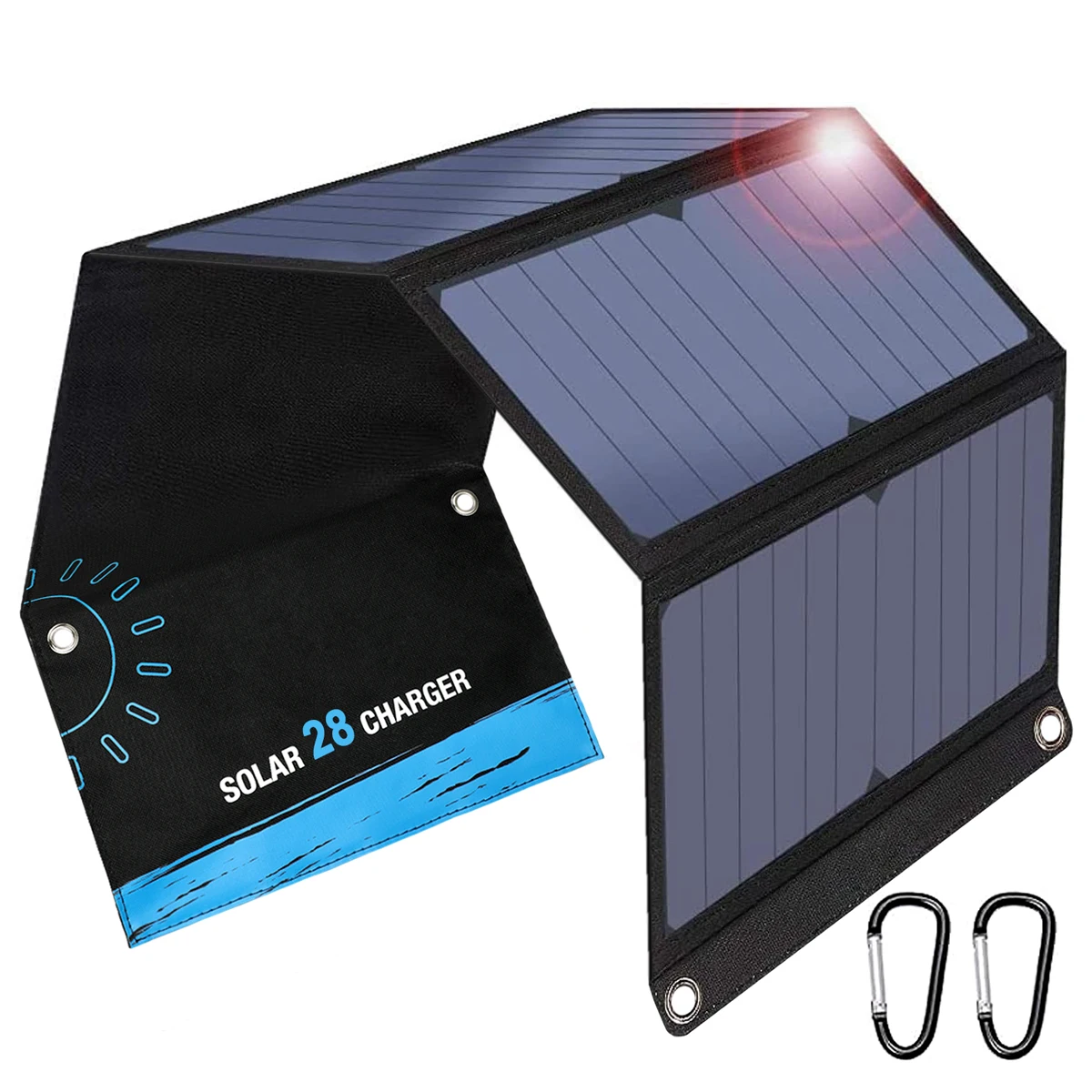 Portable-Solar-Panel-28W-High-Power-High-Quality-Waterproof-Foldable ...